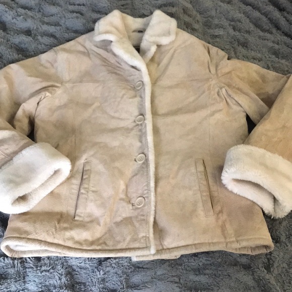 Adler Collection | Jackets & Coats | Suede Leather Shearling Jacket L ...